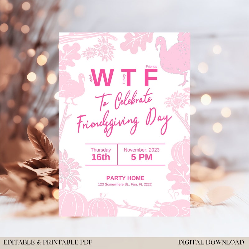 Pink Invitations - Etsy
