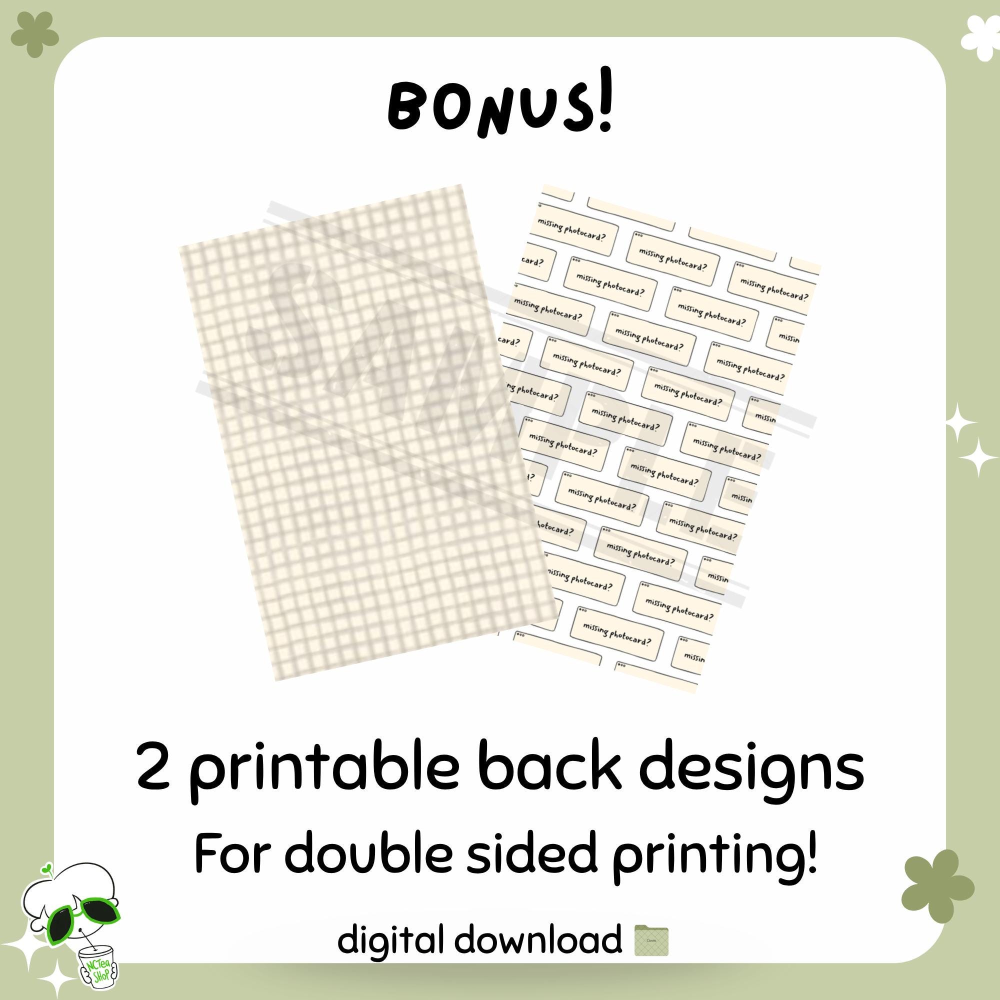 Kpop Photocard Binder Fillers Placeholder - 11 Designs Doodle Style + 2 ...