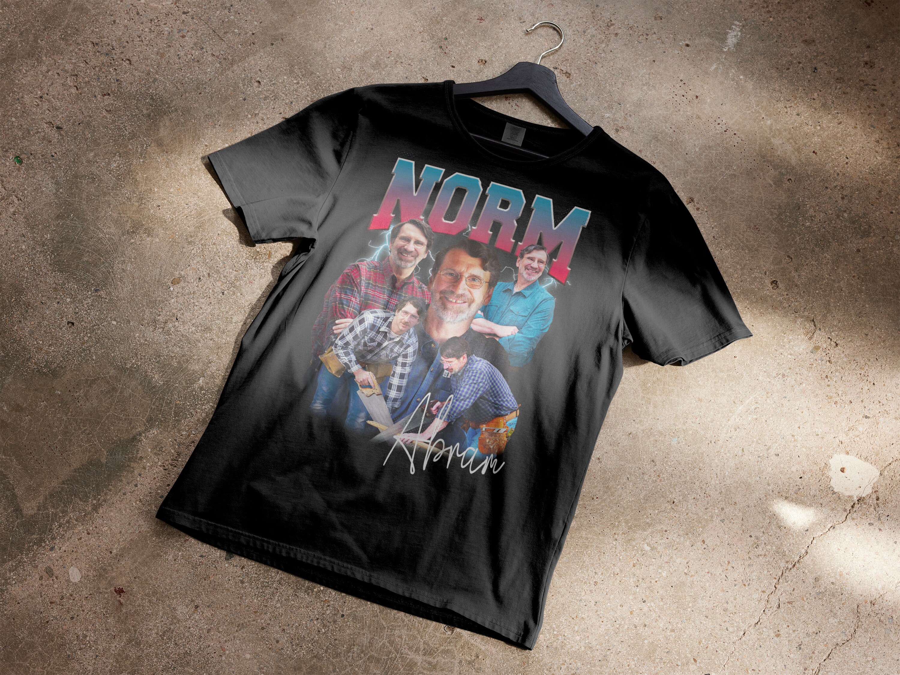 Norm Abram 90s Bootleg BLACK Tee / T-shirt FREE SHIPPING - Etsy