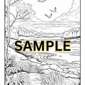 50 Printable Nature Landscape Coloring Pages | Natural Outdoor Activity ...