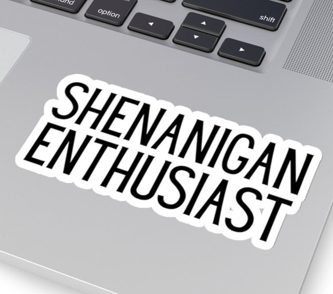 Shenanigan Enthusiast Laptop Sticker, Funny Stickers, Shenanigan Decal ...