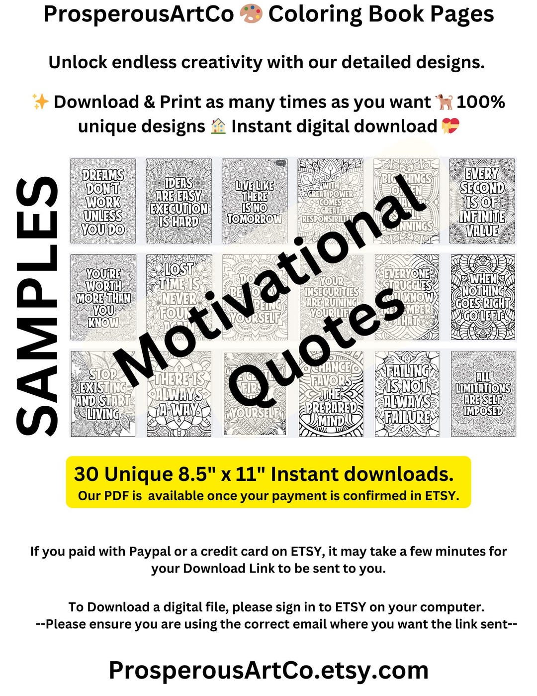 30 Printable Motivational Quote Coloring Pages | Positive Activity ...
