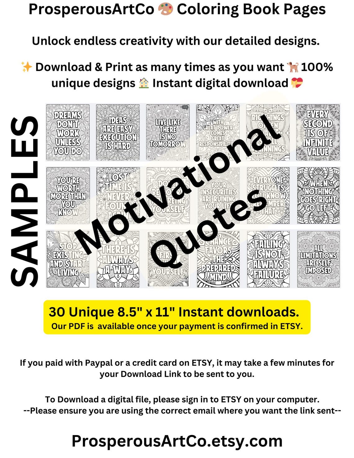 30 Printable Motivational Quote Coloring Pages | Positive Activity ...
