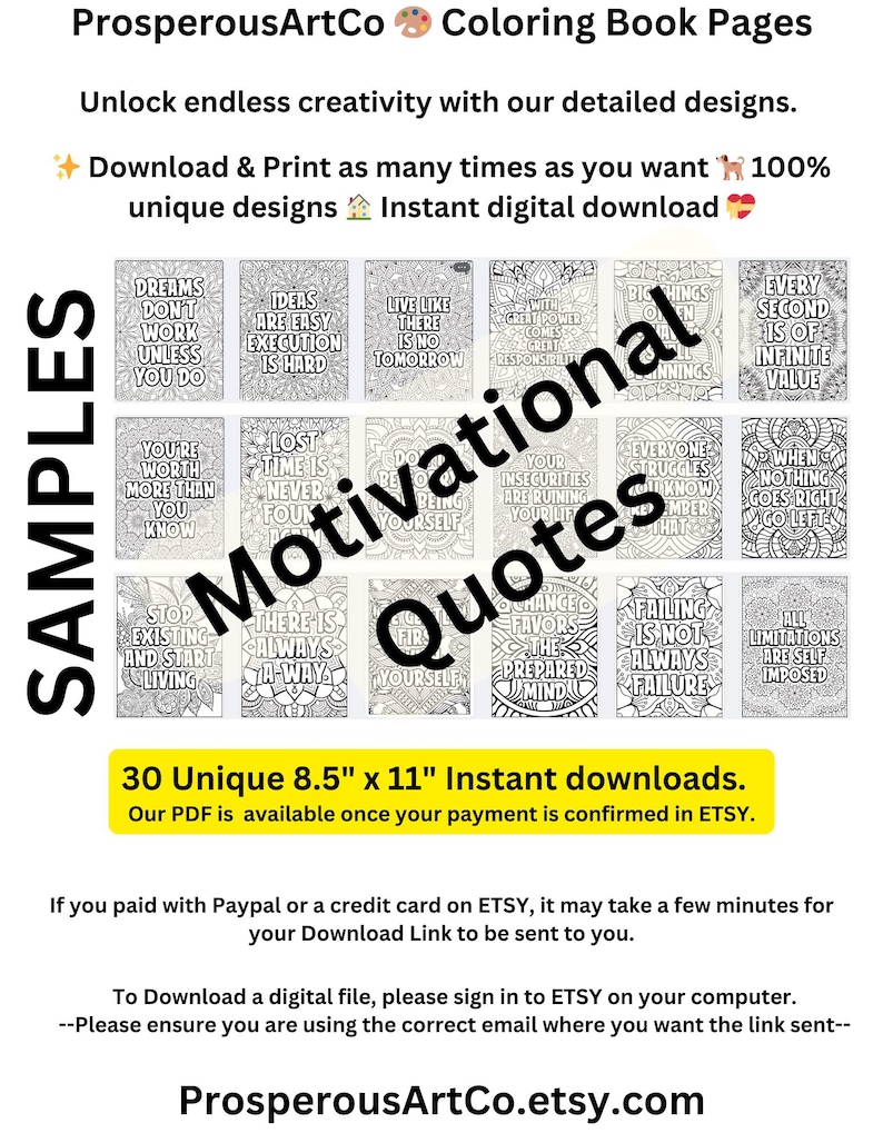 30 Printable Motivational Quote Coloring Pages | Positive Activity ...