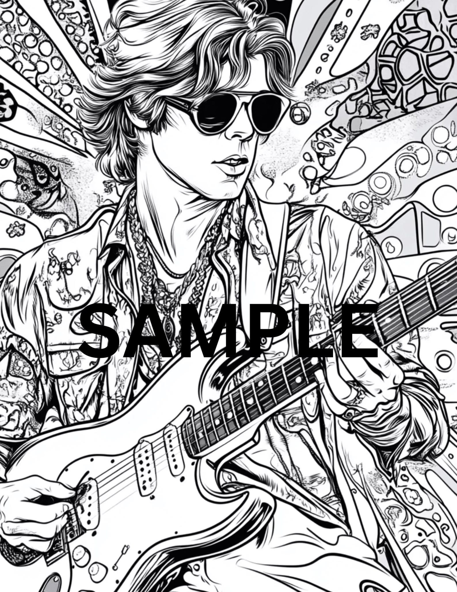 Rock Star Coloring Pages Printable – 34 Musician Coloring Sheets PDF ...