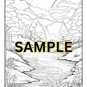 50 Printable Nature Landscape Coloring Pages | Natural Outdoor Activity ...