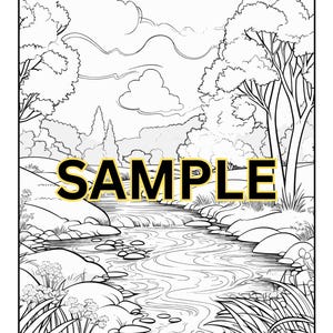 50 Printable Nature Landscape Coloring Pages | Natural Outdoor Activity ...