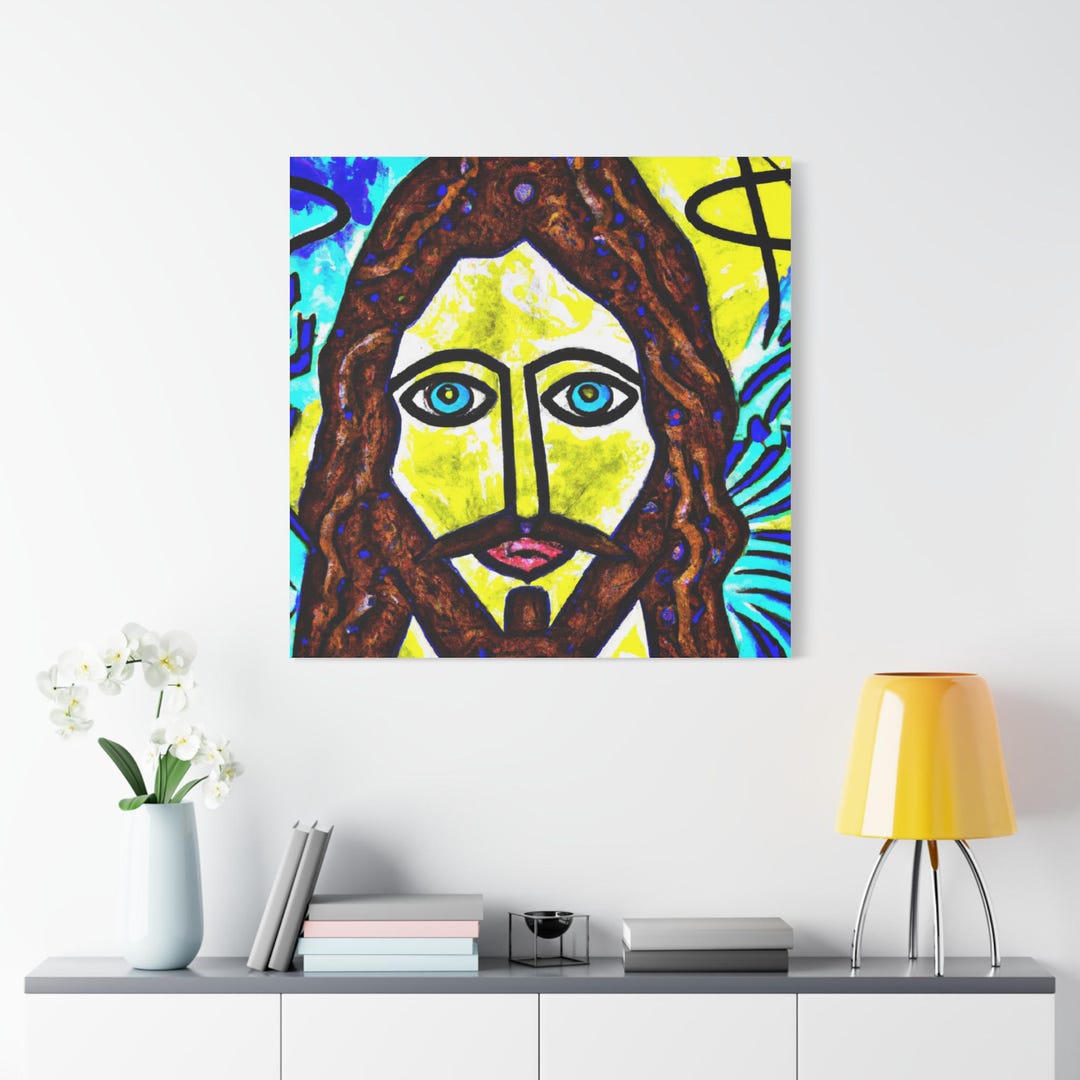 Jesus Christ Portrait Canvas Print, Modern Christian Wall Art - Etsy