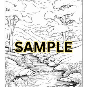 50 Printable Nature Landscape Coloring Pages | Natural Outdoor Activity ...