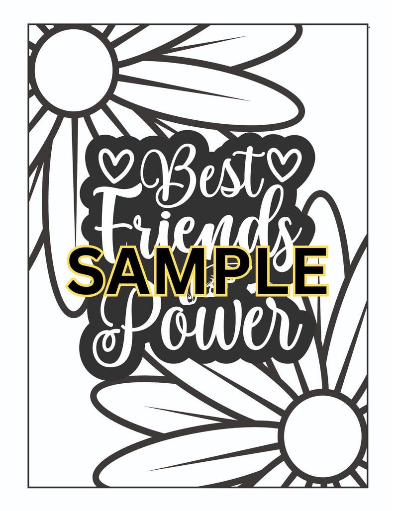 37 Printable Best Friend Quote Coloring Pages | Positive Activity ...