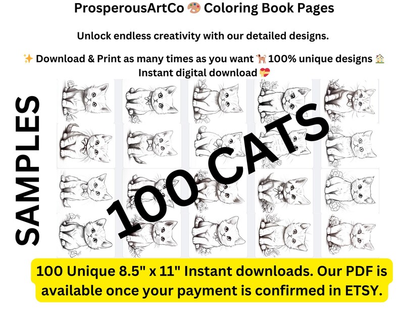 100 Printable CATS and KITTENS Coloring Pages | Positive Activity ...