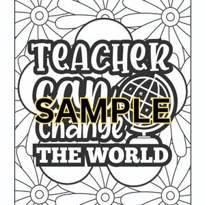 40 Printable Teacher Quotes Coloring Pages Positive Activity Sheets for ...