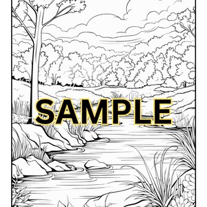 50 Printable Nature Landscape Coloring Pages | Natural Outdoor Activity ...
