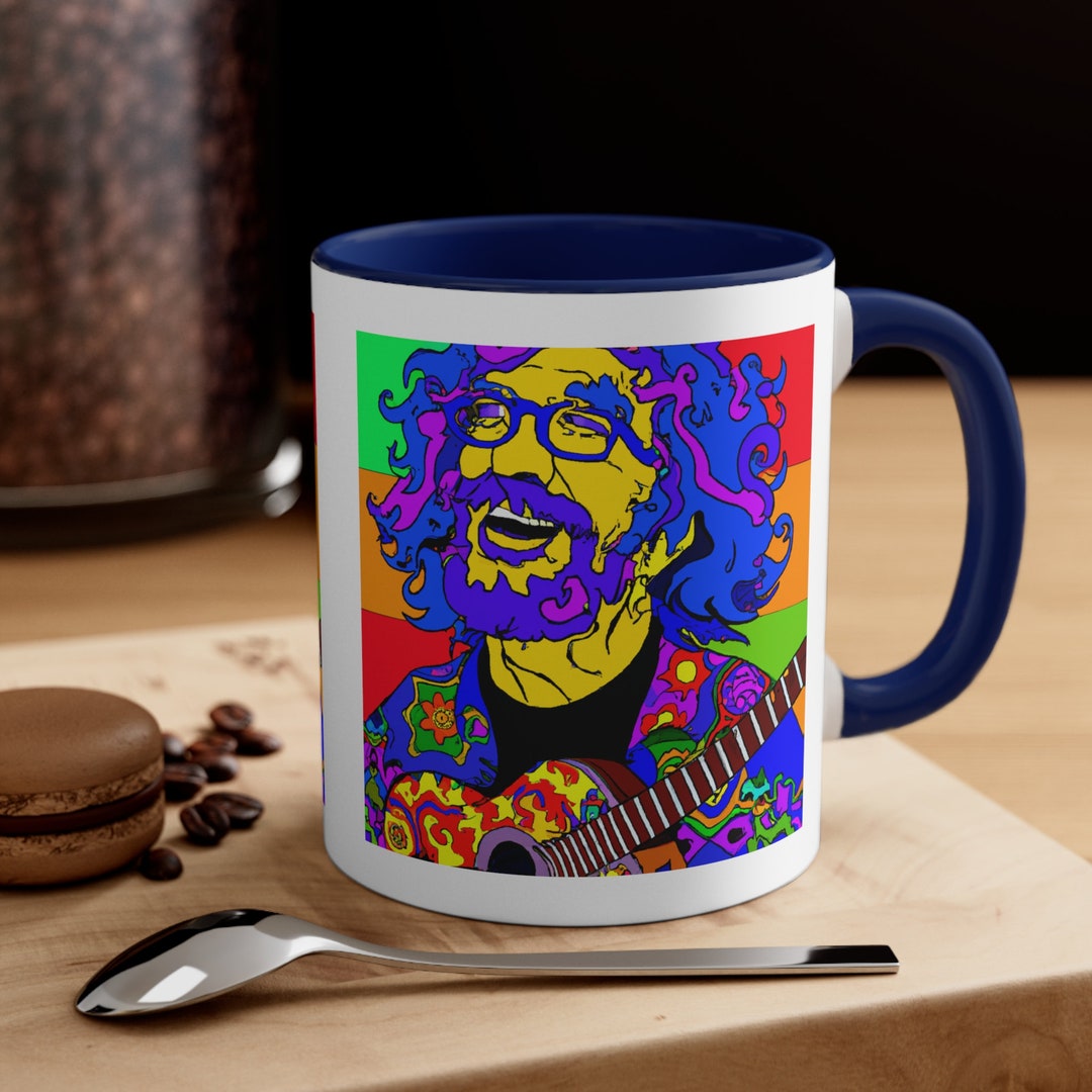 Grateful Psychedelic Music Icon Coffee Mug, Groovy Pop-art Musician ...