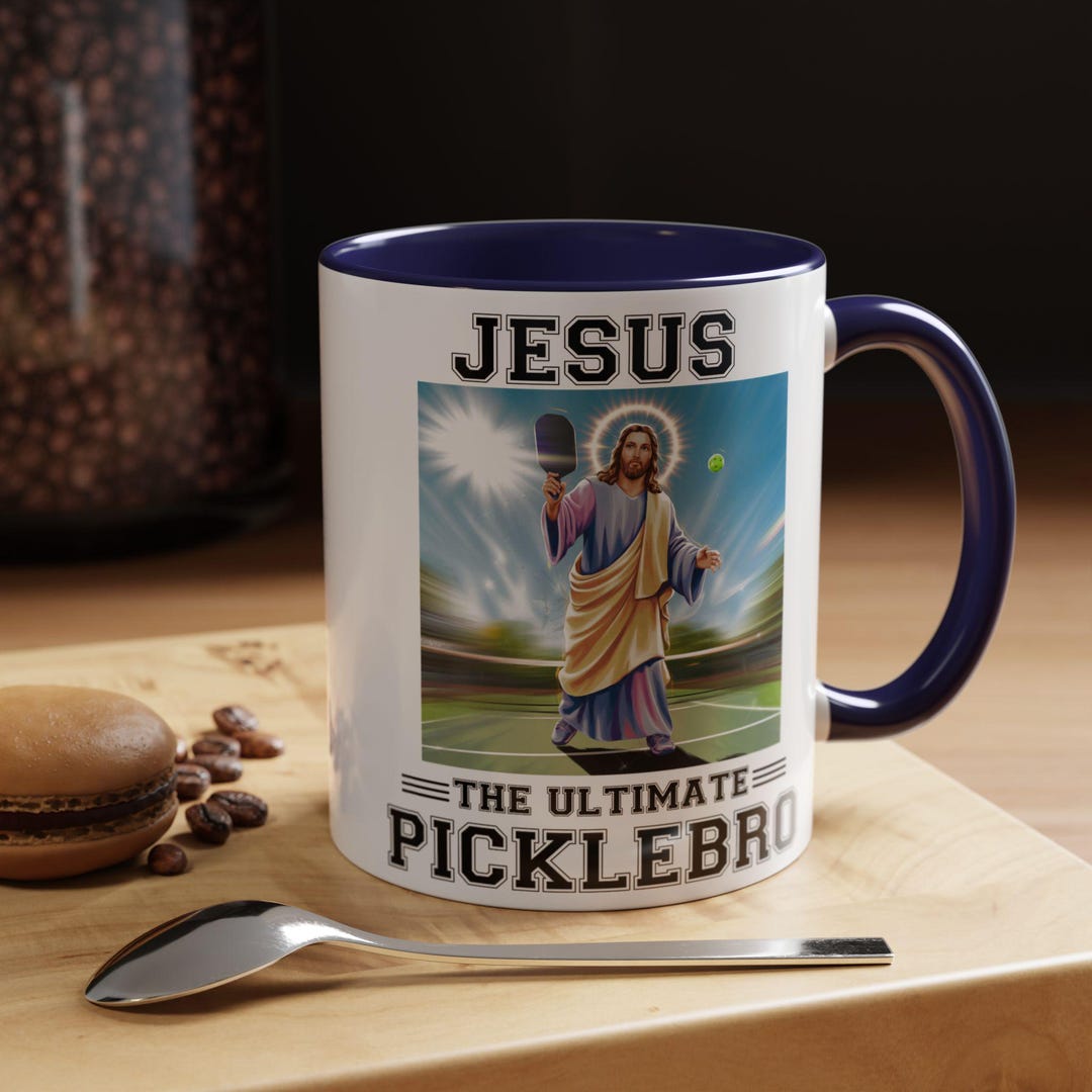 Funny Pickleball Mug Jesus the Ultimate PICKLEBRO Pickle Ball Player ...