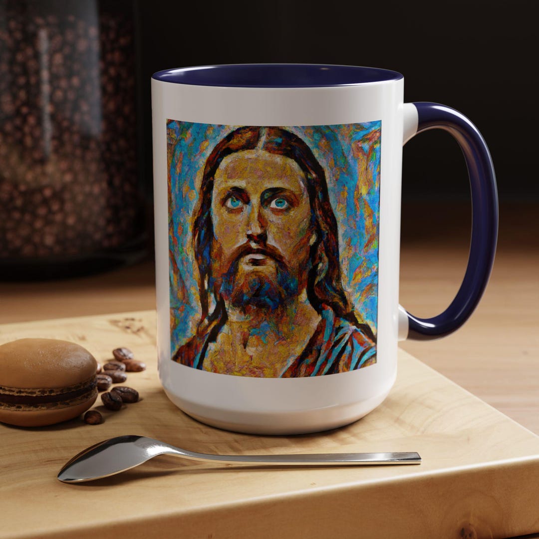 Jesus Portrait Coffee Mug, Gift for Christian, Jesus Christ Coffee Cup ...