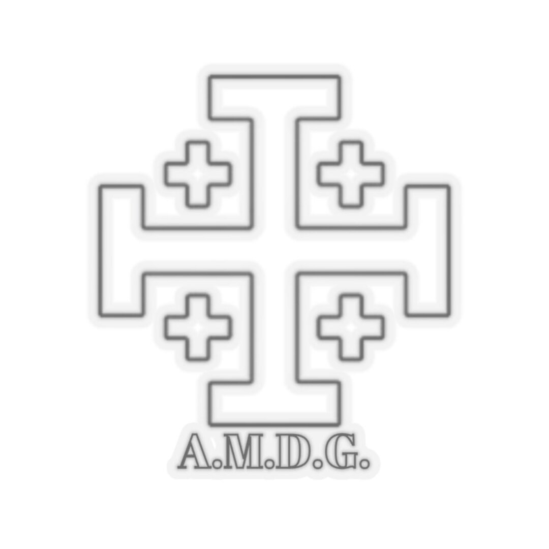 Jesuit Sticker, AMDG Decal, Vinyl Sticker, Hydroflask Sticker, Laptop ...