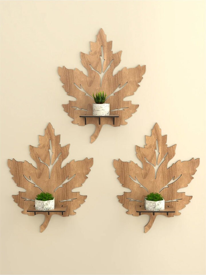 Maple Tree Leaves Wall Shelves Leaf Shaped Wall Shelves - Etsy