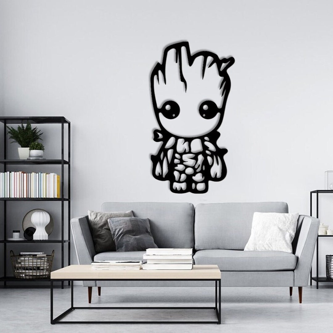 Baby Groot Wall Decor Guardians of the Galaxy Wall Art - Etsy
