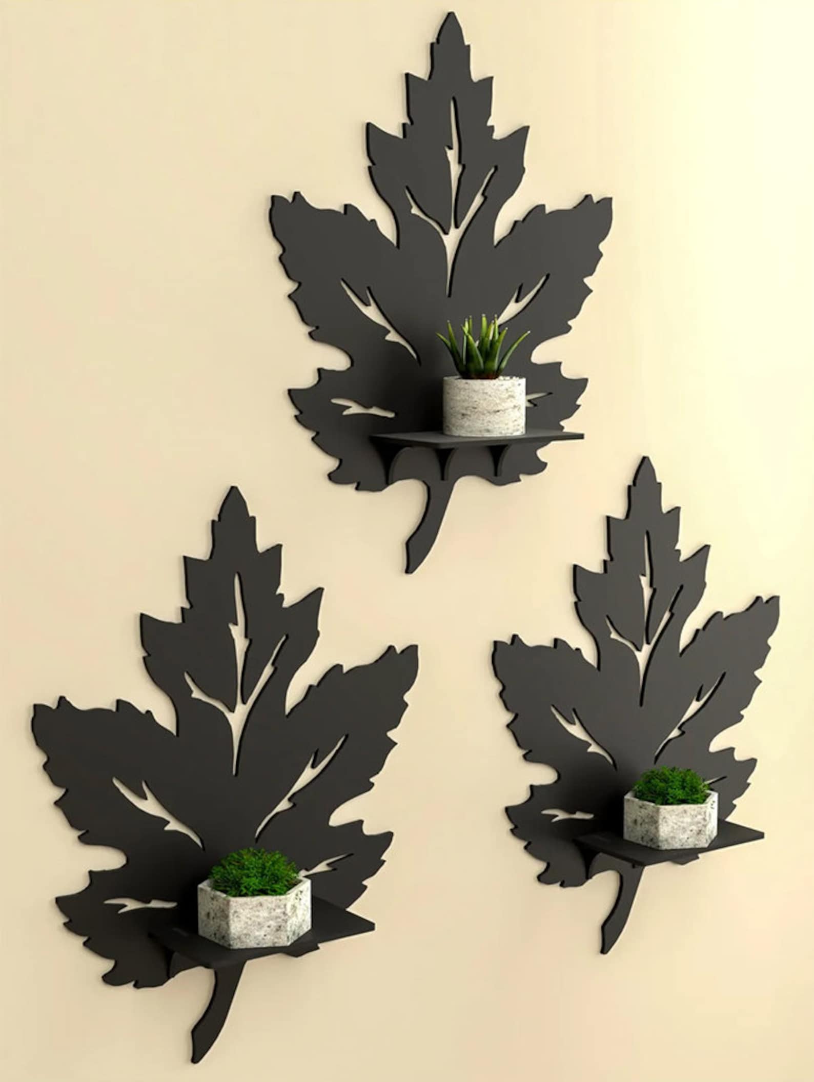 Maple Tree Leaves Wall Shelves Leaf Shaped Wall Shelves - Etsy