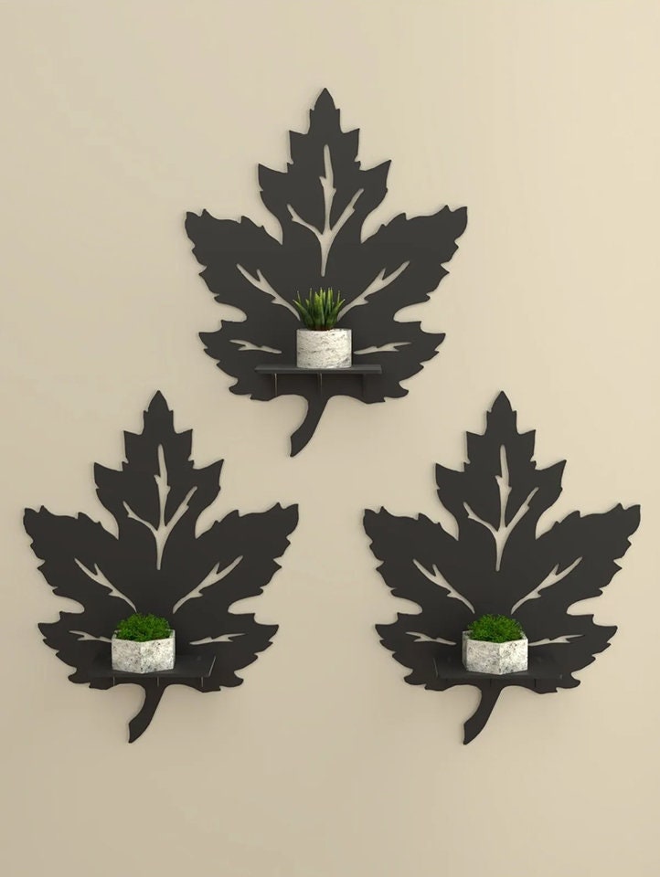 Maple Tree Leaves Wall Shelves Leaf Shaped Wall Shelves - Etsy