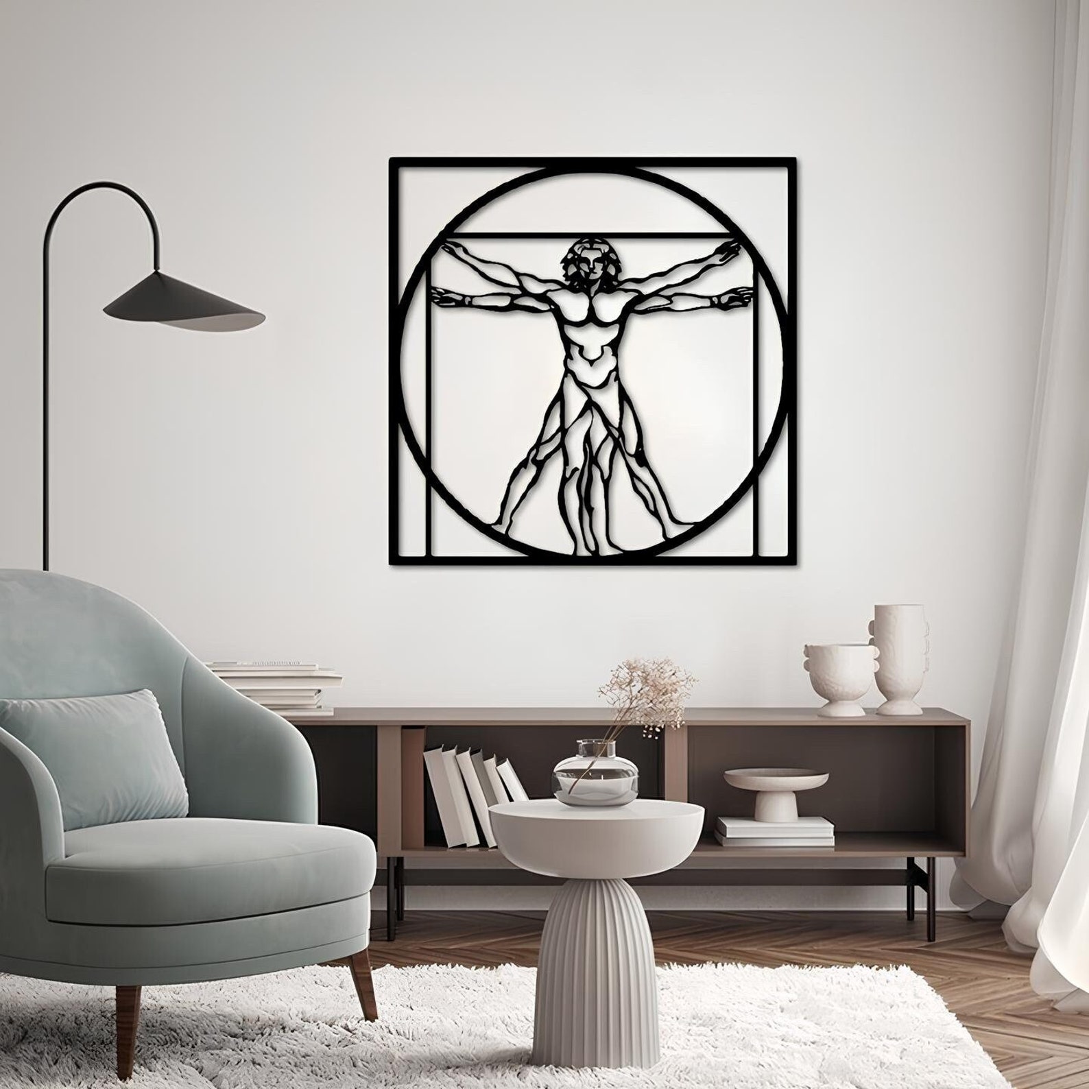 Leonardo Da Vinci Vitruvian Man Wall Decor, the Vitruvian Man Wall Art ...