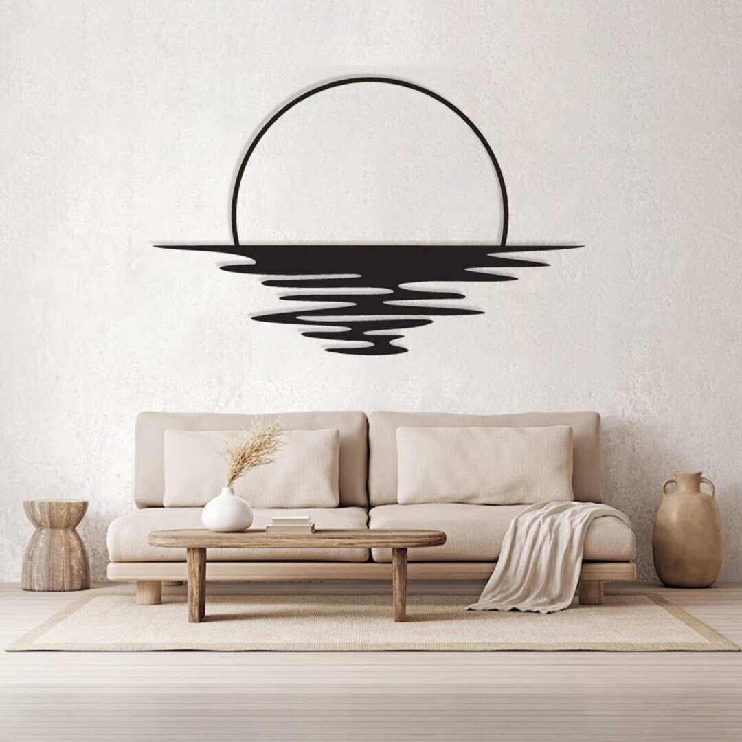 Sunset Wall Sign| Decorative Sun Sparkle Wall Art| Sunrise Wall Decor ...