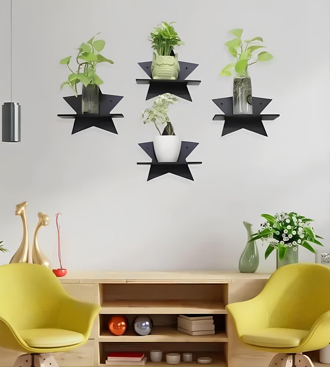 Star Wall Shelves Geometric Shaped Wall Shelves Decorative - Etsy