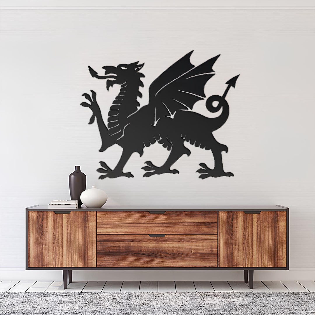 Welsh Dragon Wall Decor, Animals Wall Decor, Decorative the Welsh ...