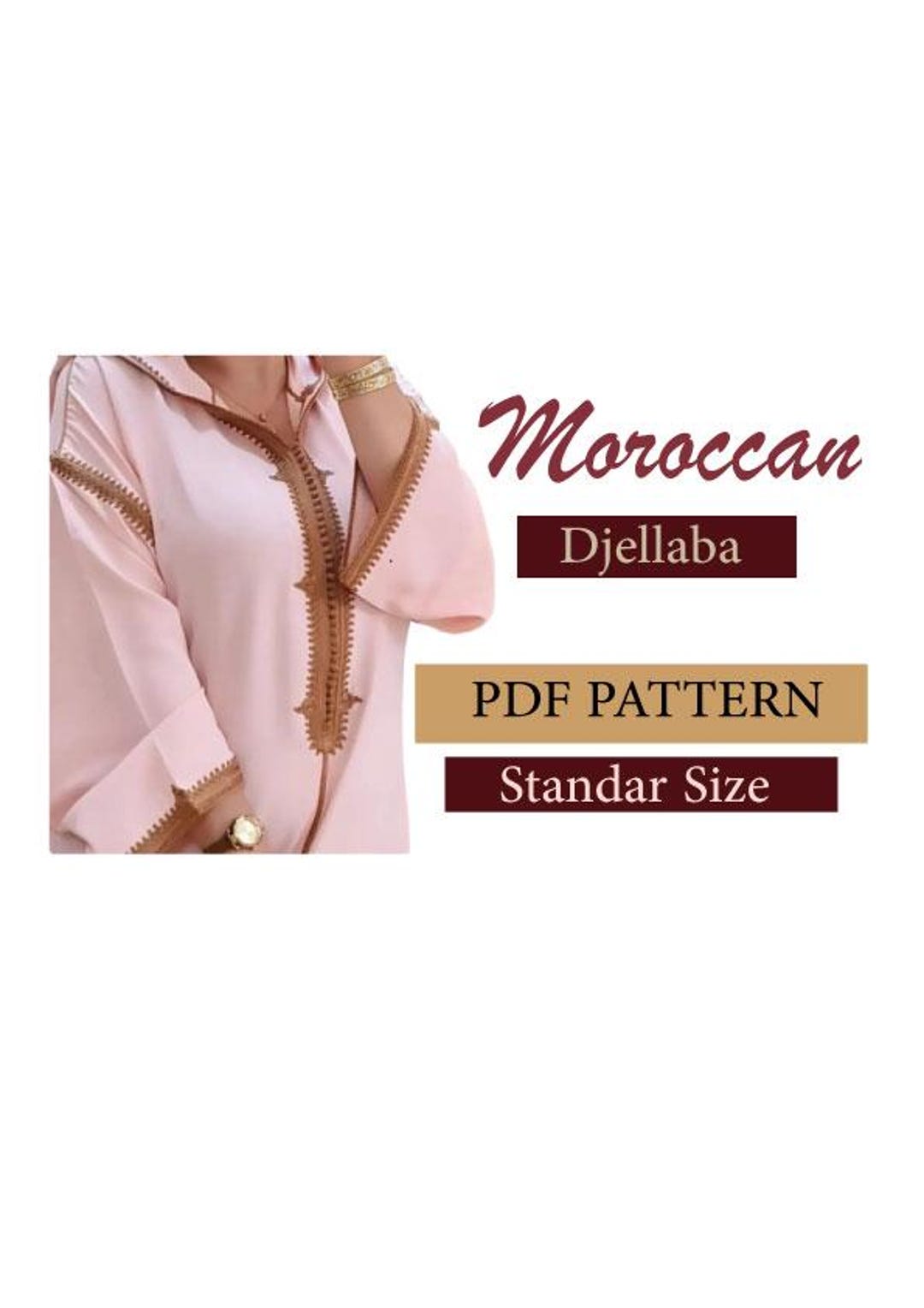 Women's Standard Size Djellaba PDF Sewing Pattern - Etsy