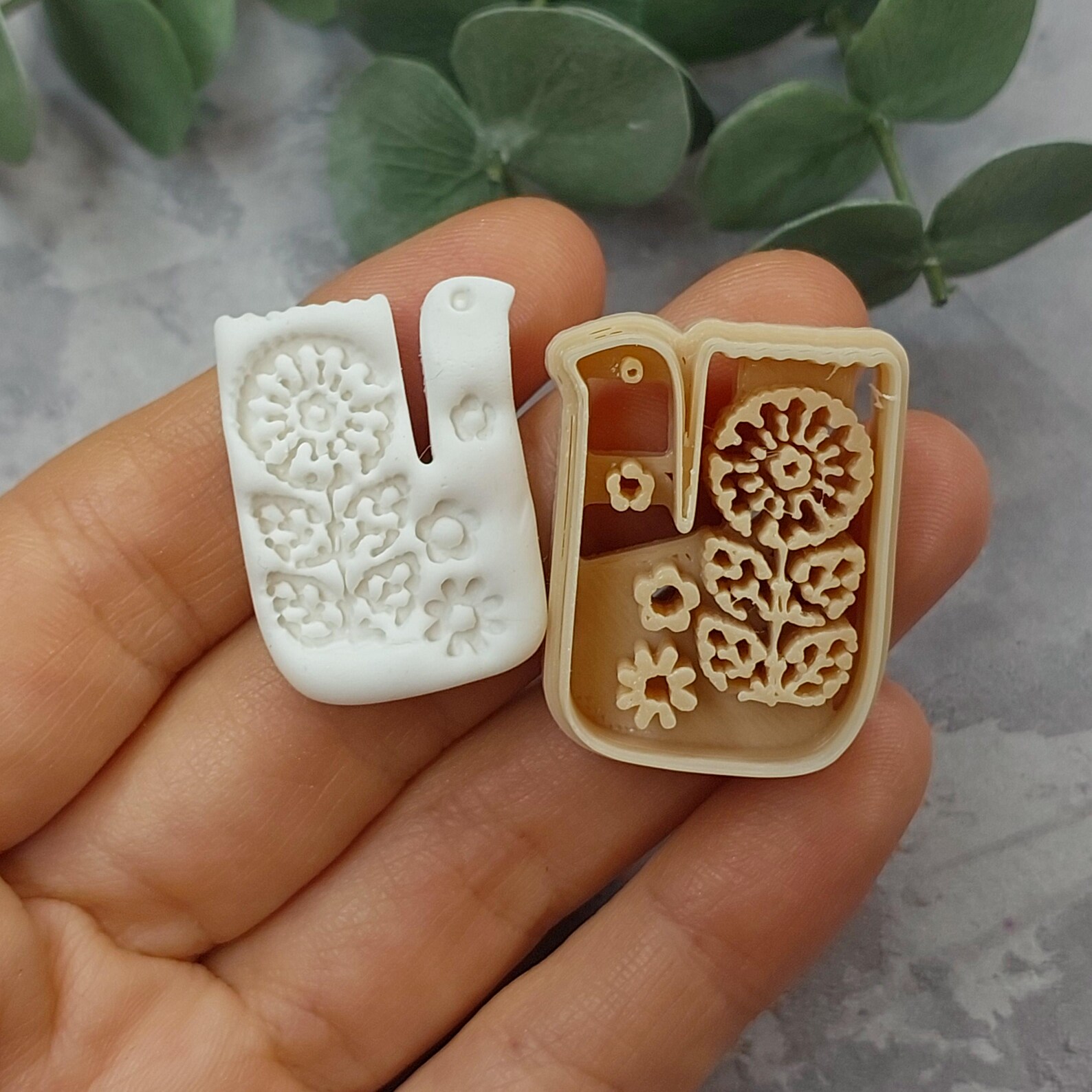 Birds Clay Cutter, Dove Clay Cutter, Floral Dove Polymer Clay Cutter ...