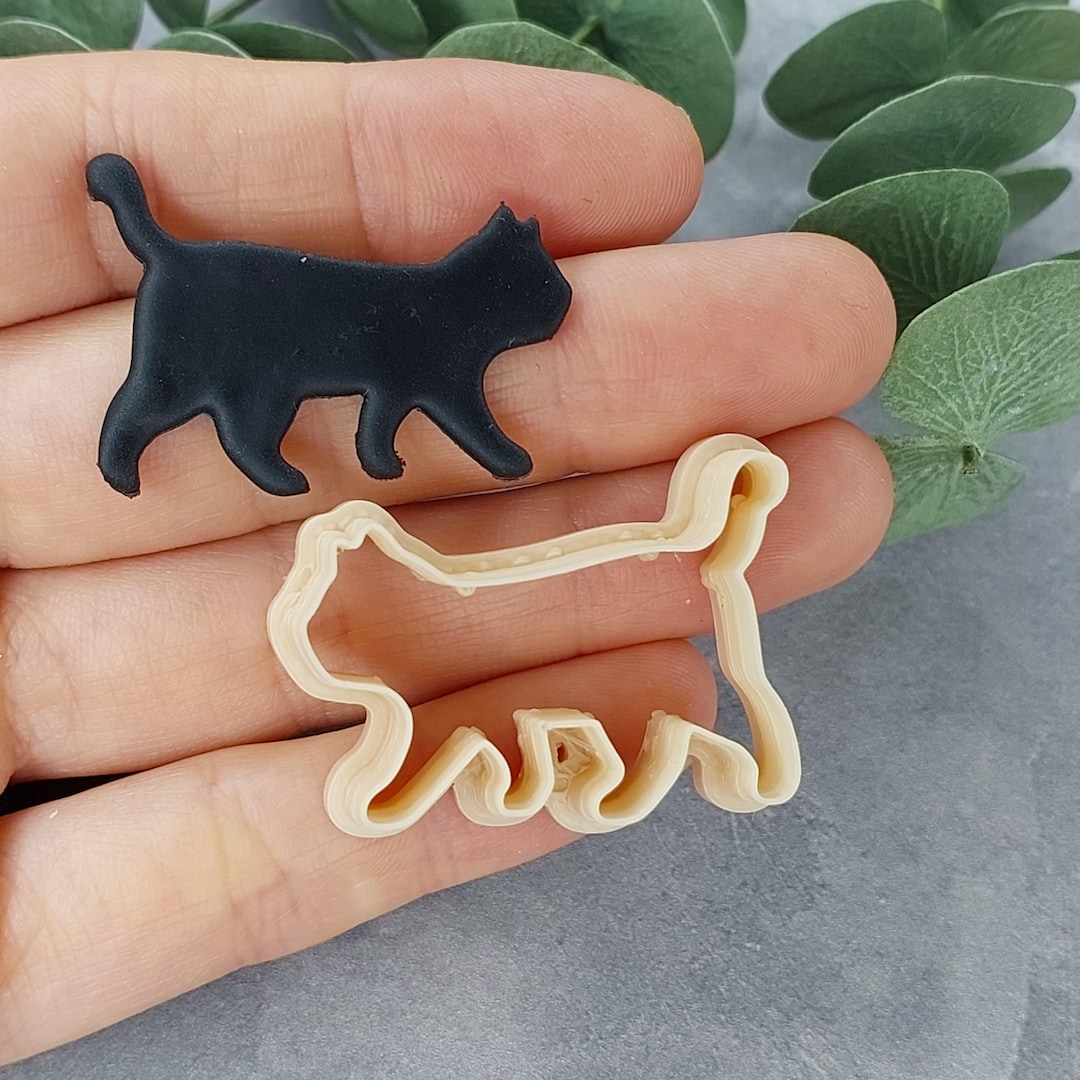 Cat Cutter, Cat Animal Clay Cutter, Animal Clay Cutter Polymer Clay ...