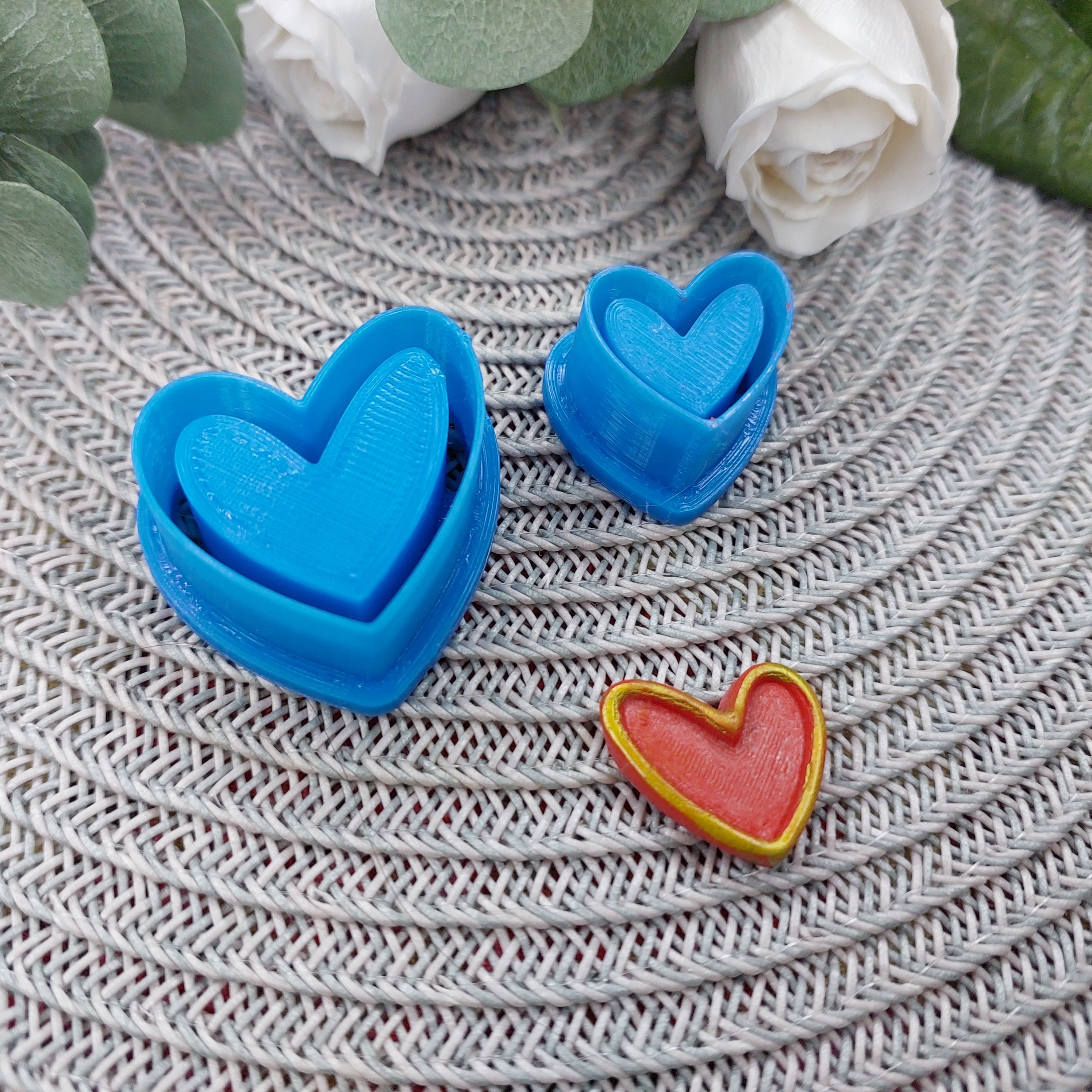 Love Heart Clay Cutter, Valentine Polymer Clay Cutters, Heart Shape ...