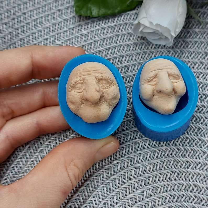 Old Witch Face Silicone Mold, Polymer Clay Resin Mold - Etsy