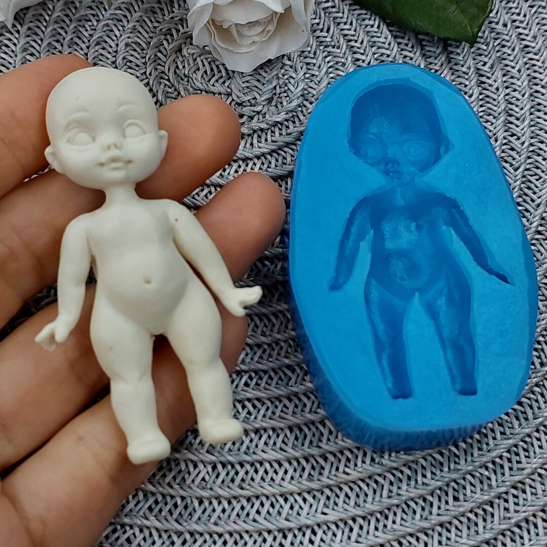 Silicone Doll Mold Size 6,5х3,3 Cm/ 2,4x1,2, Silicone Mold Doll for ...