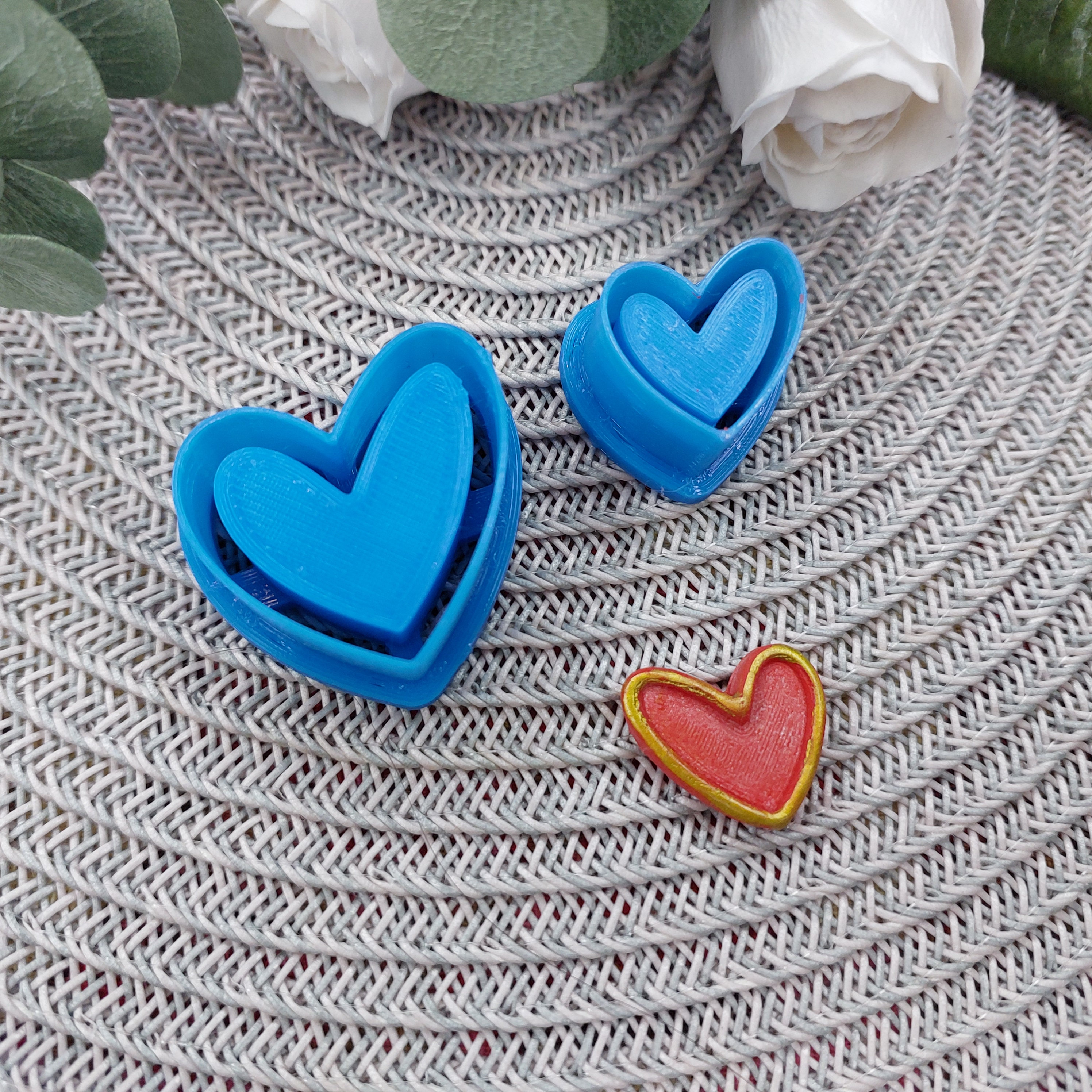 Love Heart Clay Cutter, Valentine Polymer Clay Cutters, Heart Shape ...