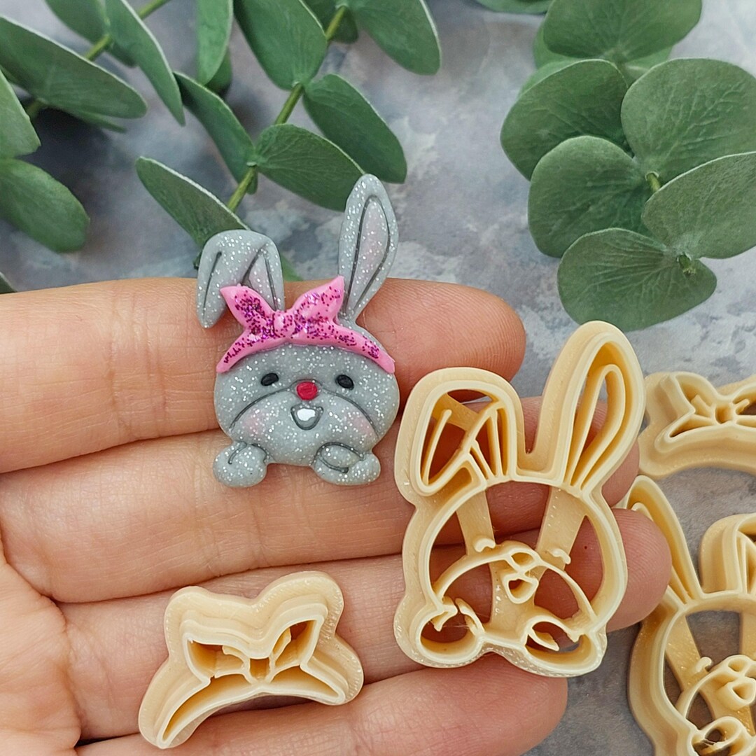 Bunny Clay Cutters, Rabbit Polymer Clay Cutter, Animal Clay Cutter ...