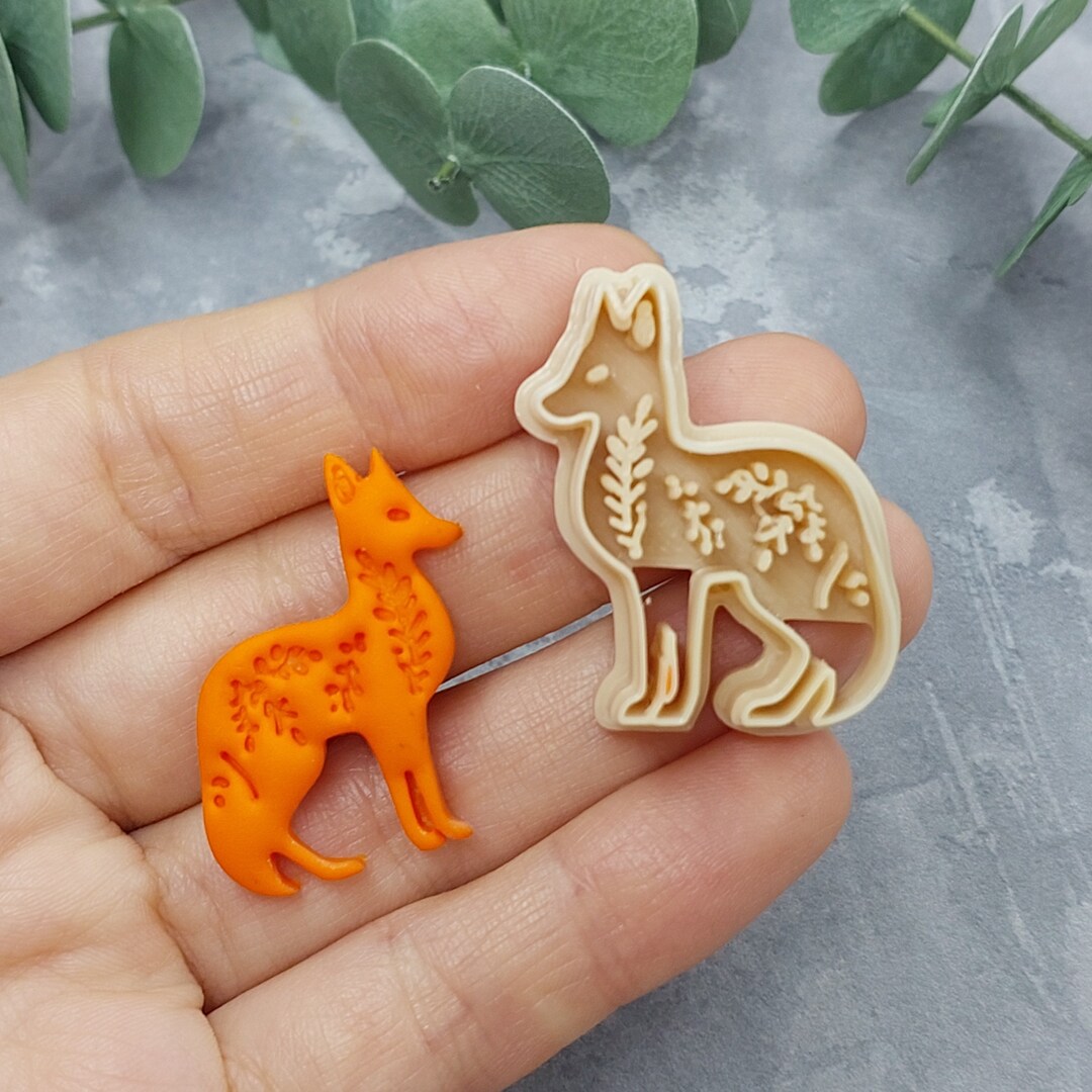 Cute Fox Cutter, Fox Animal Clay Cutter Animal Clay Cutter Polymer Clay ...