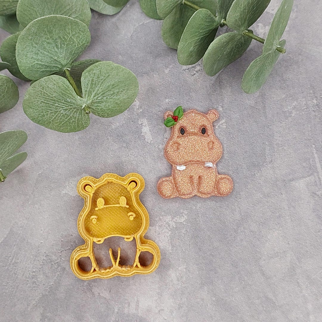 Cute Hippo Cutter, Embossing Hippo Cutter for Clay, Animal Clay Cutter ...