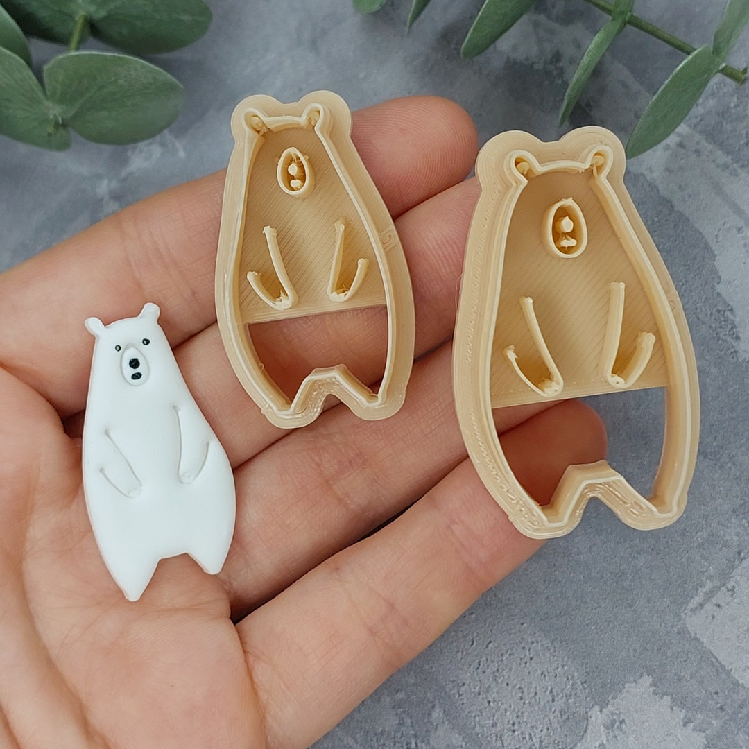 Bear Clay Cutters, Bear Polymer Clay Cutter, Animal Clay Cutter, Forest ...