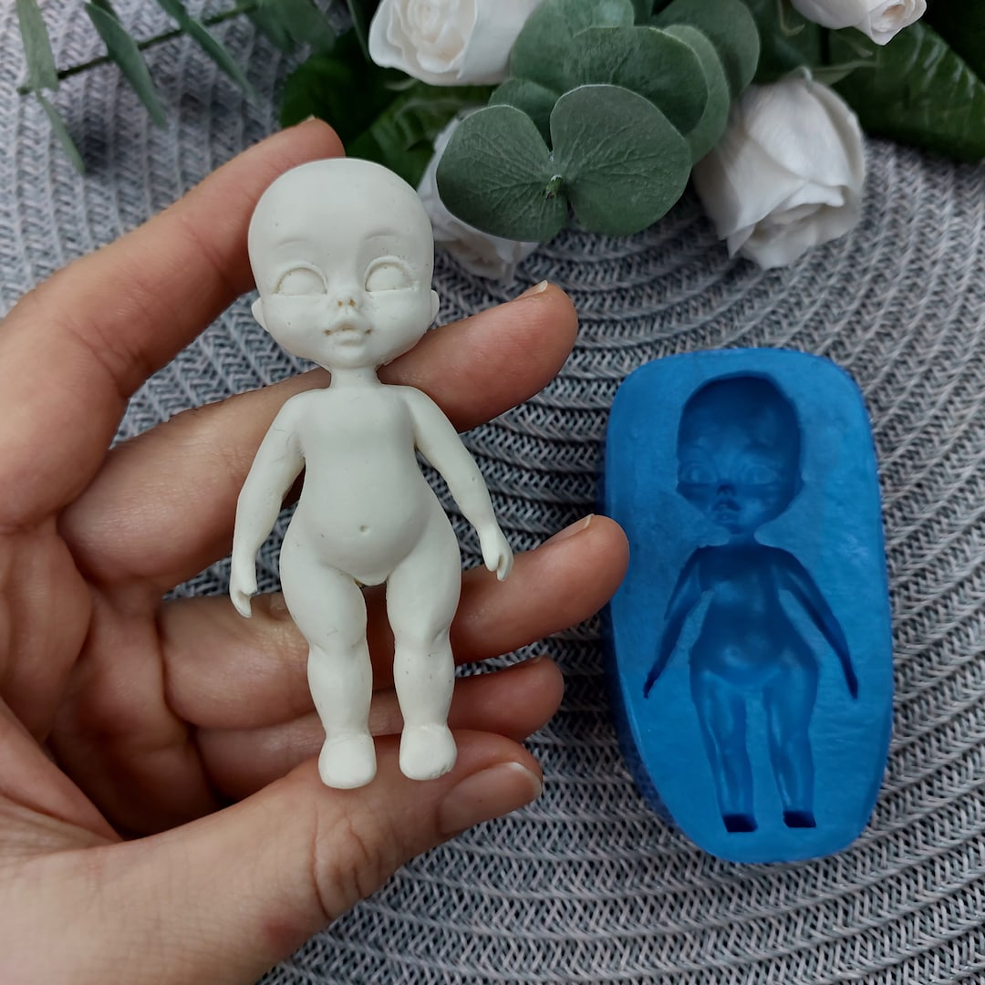 Doll Silicone Mold,silicone Mold of Doll, Size 7,5х3,5 Cm/ 2,75х1,18 ...