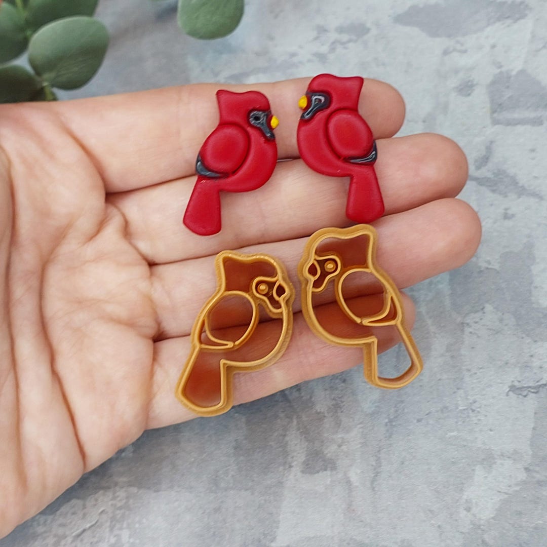 Cardinal Bird Polymer Clay Cutter, Bird Polymer Clay Cutter, Winter ...