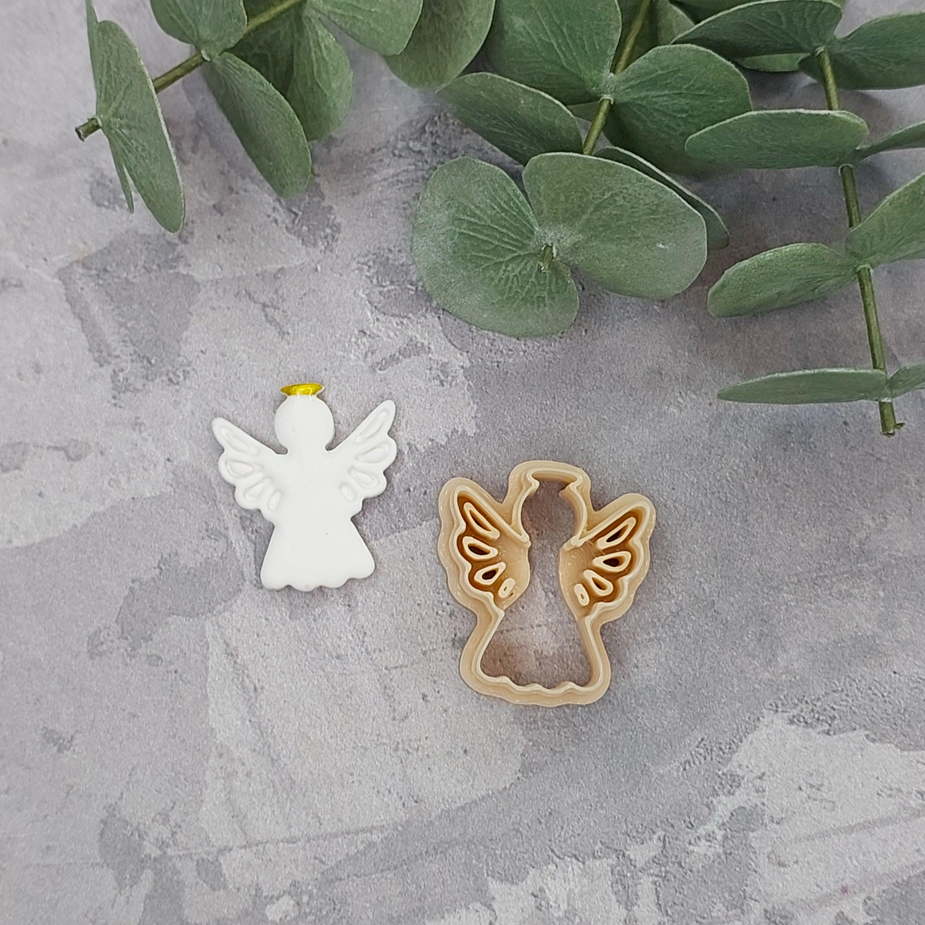 Angel Clay Cutter, Angel Christmas Polymer Clay Cutters, Christmas Clay ...
