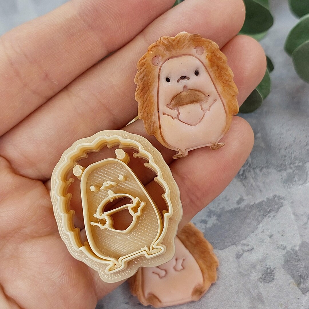 Hedgehog Polymer Clay Cutter: 3D Printed PLA Plastic, Craft Tool - Etsy