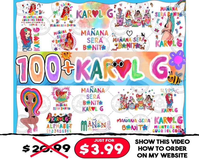 Manana sera bonito png Karol G PNG SVG Bundle Karo G - Etsy España