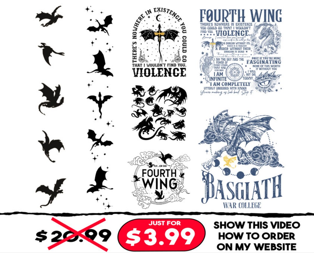 Fourth Wing Png Stencil Basgiath Digital File Rebecca Yarros - Etsy ...