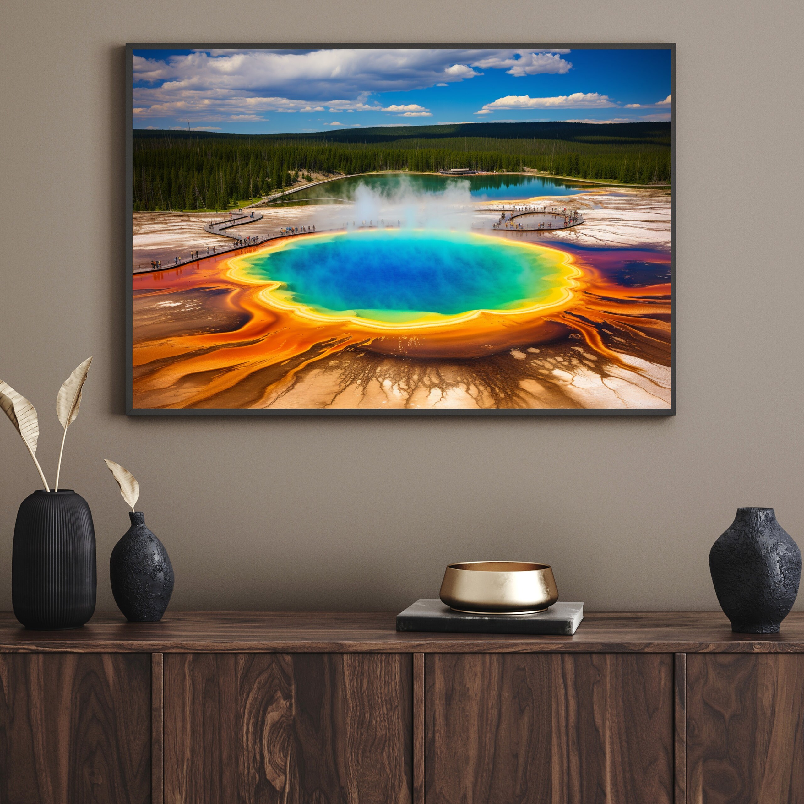 Yellowstone Eye Travel Poster, Yellowstone Eye Wall Art Print ...