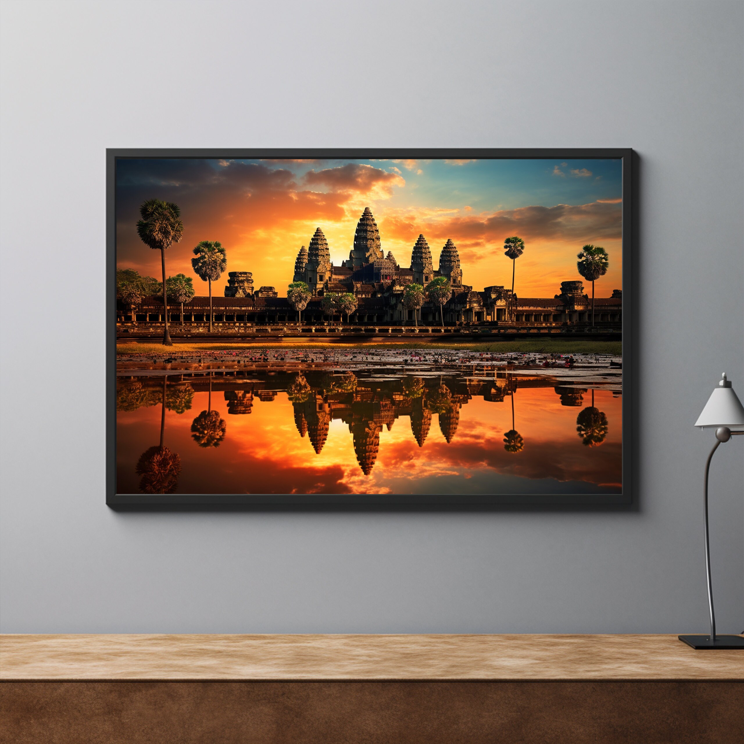 Angkor Wat Cambodia Poster, Asia Temples Wall Art Poster, Angkor Wat ...