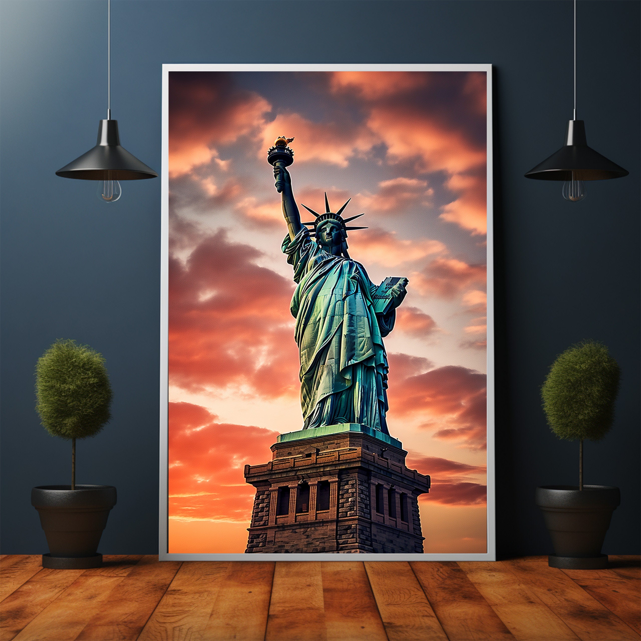 Statue of Liberty Wall Art Statue of Liberty Poster New York - Etsy