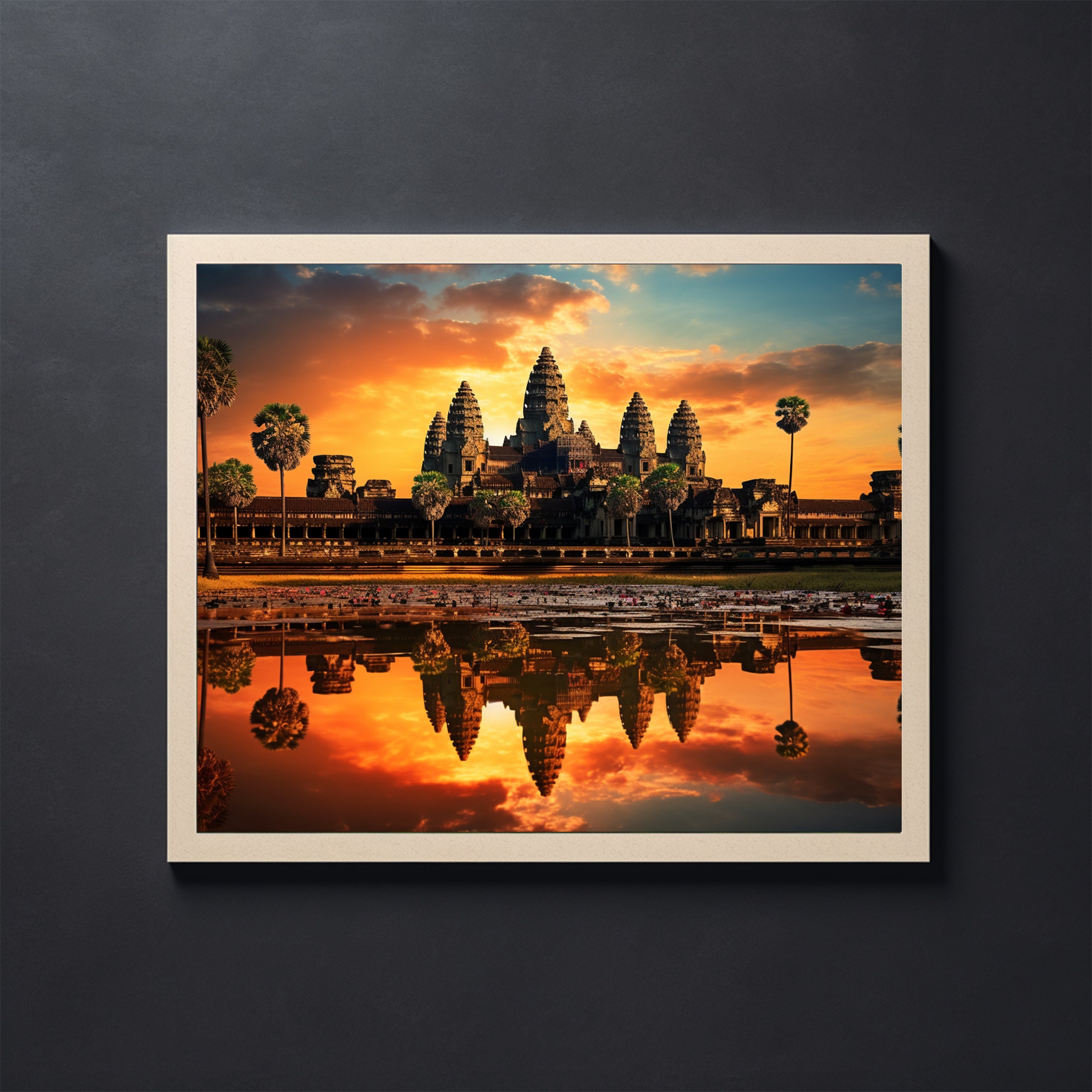 Angkor Wat Cambodia Poster, Asia Temples Wall Art Poster, Angkor Wat ...
